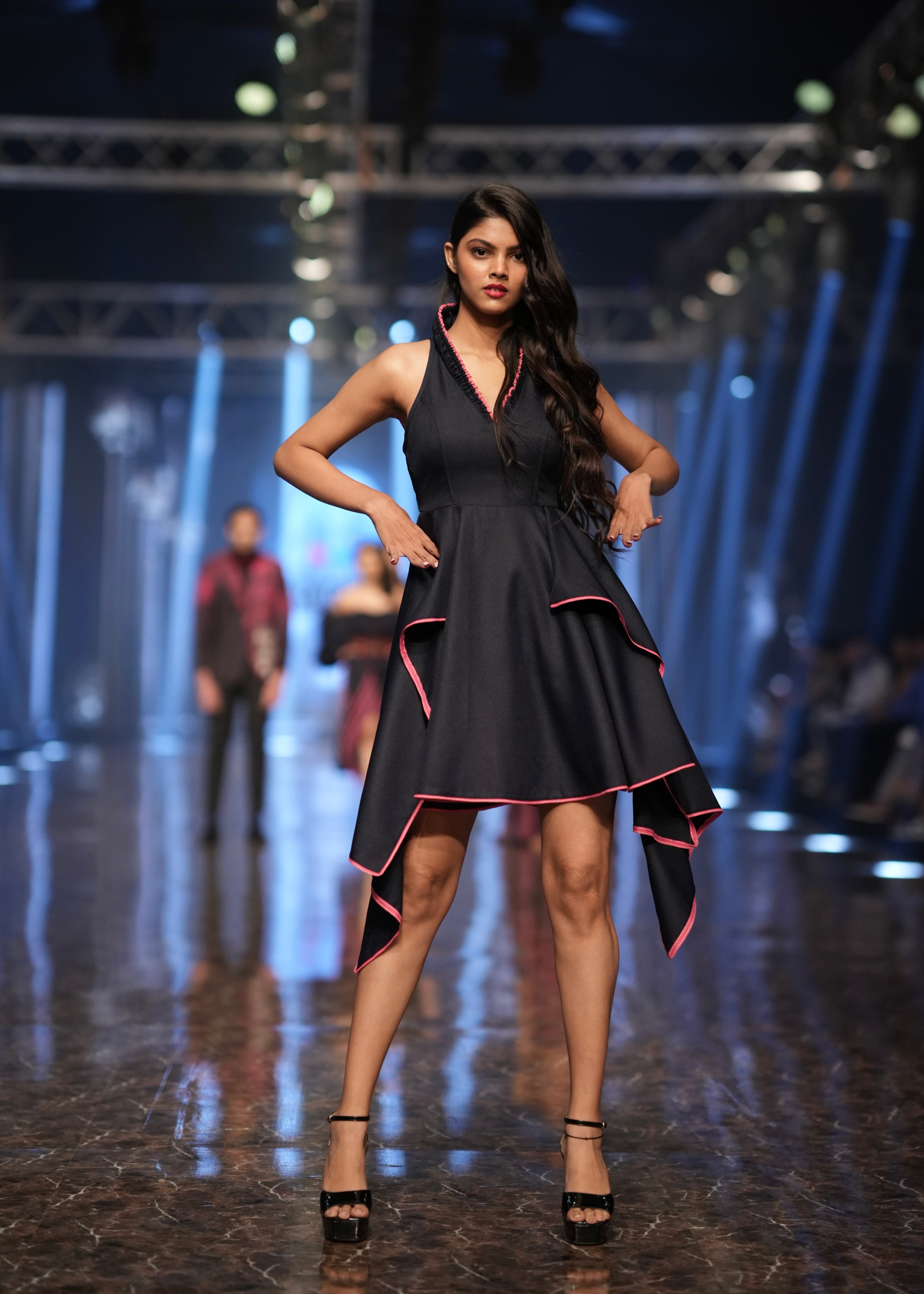 The Victorian Blue Double Drape Dress – WRICKIE ANGRISH